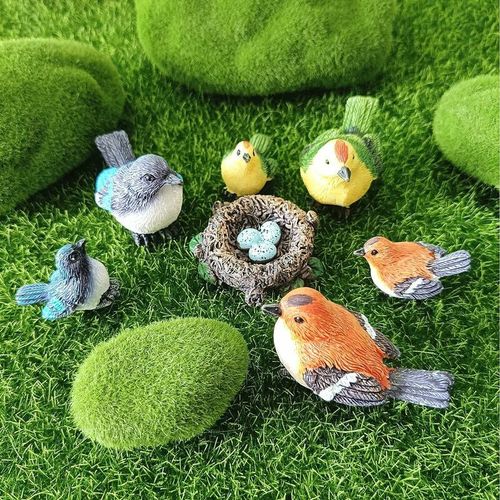Accessoires de jardin de fées, décoration d'oiseaux de jardin de fées ...