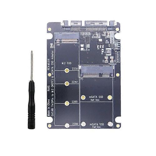 Adaptateur SSD mSATA Carte adaptateur SSD M2 M2 Convertisseur SATA 3.0 Élévateur pour 2230 2242 ...