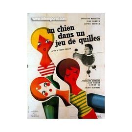 Affiche du film de 1962 de Fabien Collin, un chien dans un jeu de ...