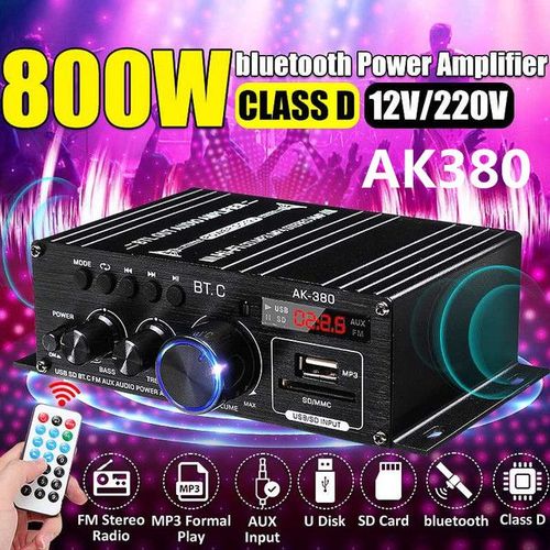 AK380 Bluetooth - Amplificateurs de puissance domestiques, AK35, AK380, 800W, 2 canaux ...