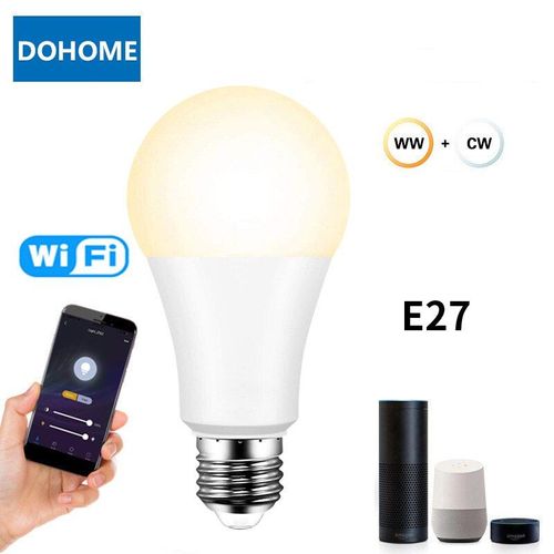Ampoule WIFI intelligente, lampe LED 9W, projecteur chaud/froid, veilleuse pour la décoration de ...