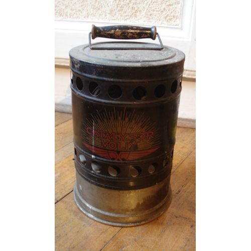 Ancien chauffe batterie catalyseur en tole "catalysor volix",ca 1920 ...
