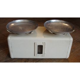 Ancienne balance de menage cuisine 5kl,tole émaillée "dyona",ca 1950 ...