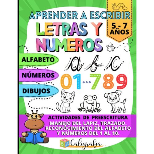 Aprender a escribir letras y numeros para niños de 5 6 7 años con ...
