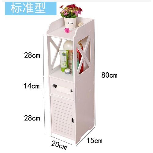 Armoire de salle de bain en PVC, Mini étagère sur pied, meuble de ...