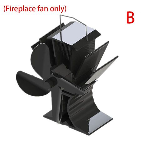 B Fan de cheminée - Ventilateur de cheminée à quatre feuilles sur poêle ...