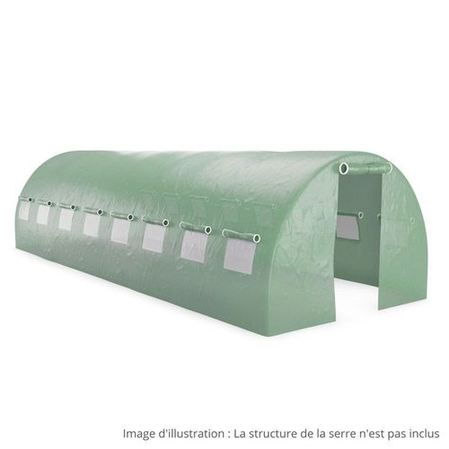 Bâche armée pour serre de jardin tunnel 24m2 Green Roof - Vert | Rakuten