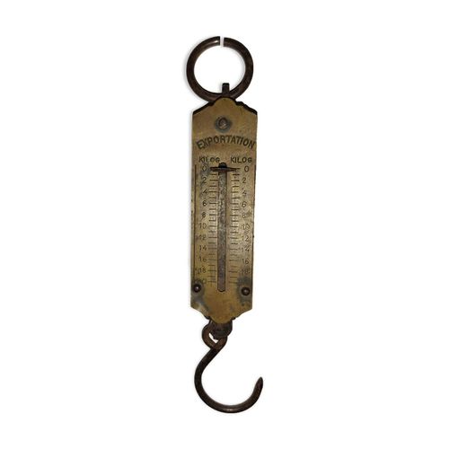 Balance de poche fer laiton 20kg ancien instrument de mesure dore | Rakuten