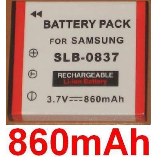 Batterie 860mAh Pour Samsung SLB-0837 SLB0837 SL-B0837 Digimax i6 PMP L50 L60 L70 L80, i70, i70S ...