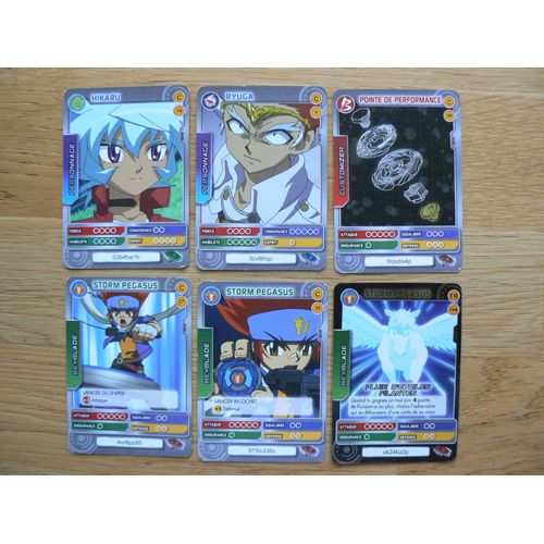 Beyblade Battle card collection. Lot de 6 cartes différentes dont 1 ...