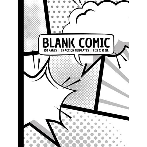 Blank Comic Create And Draw Your Own Comics 25 Action Templates