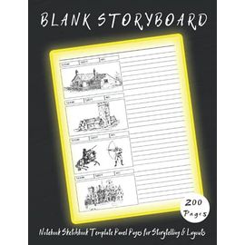 Blank Storyboard: Notebook Sketchbook Template Panel Pages For ...