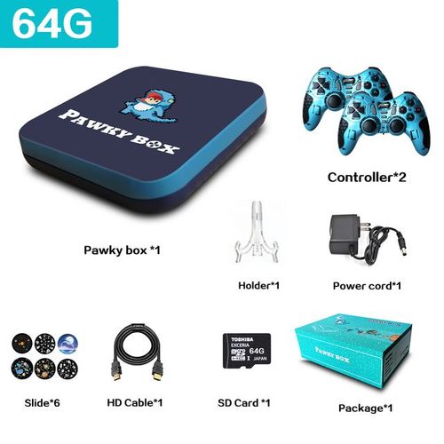 Bleu foncé 64G - Console de jeux vidéo PS1/DC/SMS/Naomi, avec plus de 50000 jeux, Super WiFi ...