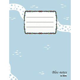 Bloc-notes en blanc: wave design - format A4 | 112 pages | carnet de ...
