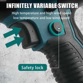 Blue Set a - Cordless Heat Gun Hot Air Guns Industrial Hair Dryer ...