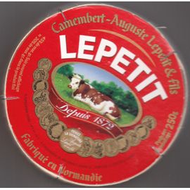 Boîte de Camembert entière vide marque "LEPETIT" Auguste Lepetit & fils ...