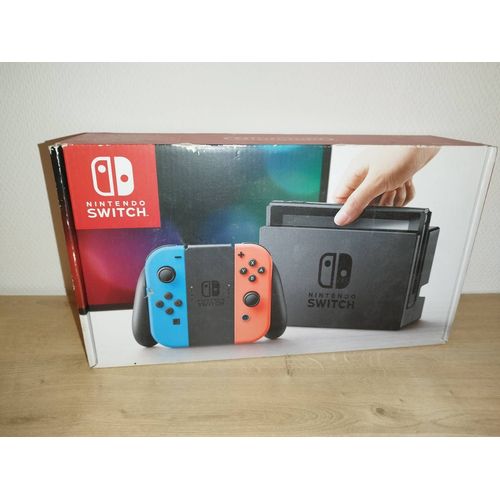 Boite Vide Console Nintendo Switch Pack Joycon Rouge Et Bleu Sans Console Ni Jeu Ni Accessoires