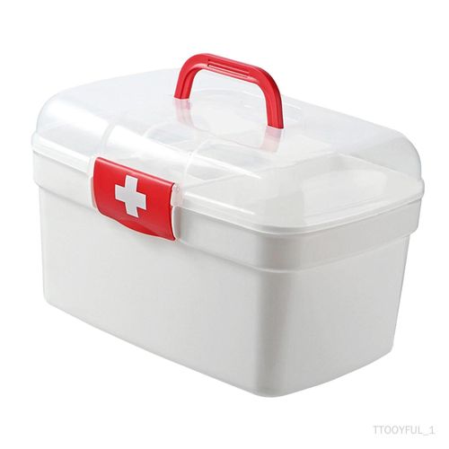 Boîte vide de premiers secours plateau détachable mallette de rangement ...