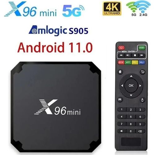 Boîtier Smart TV X96 Mini Android 11 Amlogic S905W 2 Go16 Go décodeur lecteur multimédia ...
