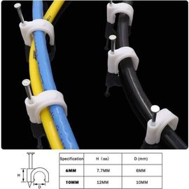 Câble Rond Clips, Gestion de Câbles avec Clou, Acier Ongles Clip de ...