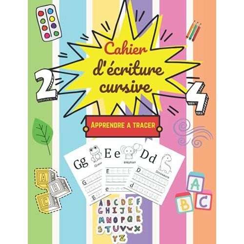 Cahier d 'écriture Cursive: Cahier ecriture cursive grande section ...