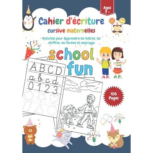 Cahier d'écriture cursive maternelles et cp Apprendre à tracer les ...