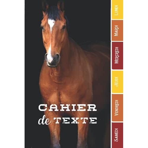 CAHIER DE TEXTE: Cheval nature far west animaux avec coloriages étoiles ...