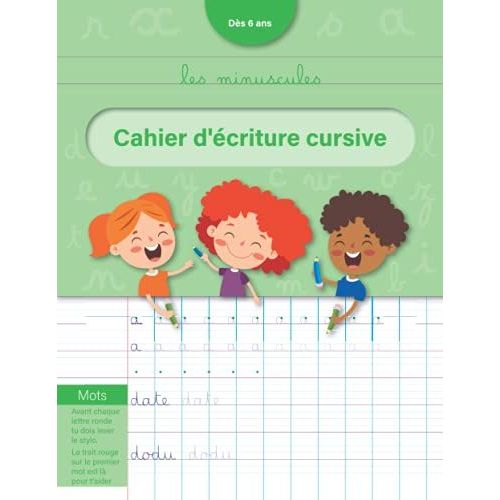 Cahier décriture cursive: Apprentissage de lécriture cursive, les ...