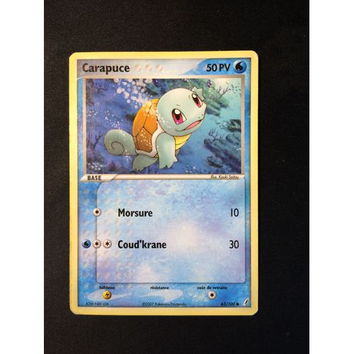 Carapuce 63/100 Set Ex Gardiens de Cristal Fr | Rakuten