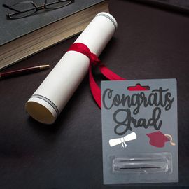 Carte de Graduation en Bois Cartes de Voeux Félicitations Écriture ...