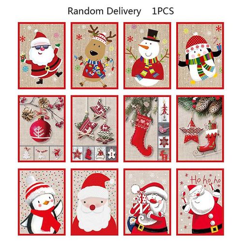 Carte de v?ux joyeux no?l avec carte postale musicale, carte d'invitation du nouvel an, cadeau ...