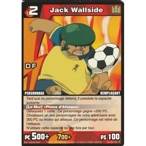 Carte inazuma eleven jack wallside gc 057/100 | Rakuten