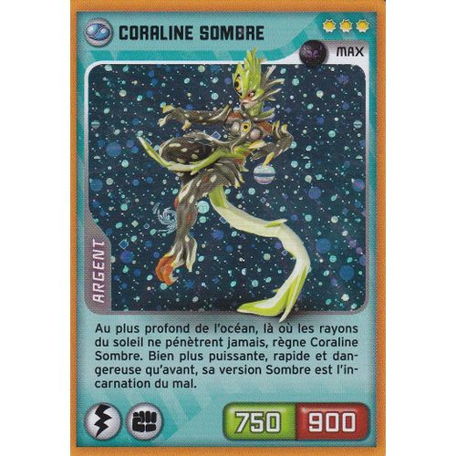 Carte invizimals - nouvelle alliance - coraline sombre - n°162 - argent ...