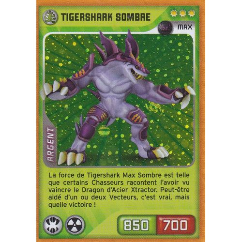 Carte invizimals - nouvelle alliance - tigershark sombre - n°132 ...