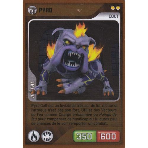 Carte invizimals - nouvelle alliance - pyro - n°176 - métal - | Rakuten