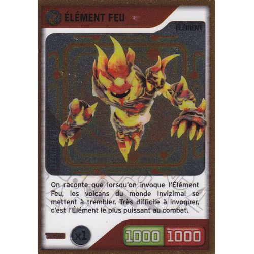 Carte invizimals - nouvelle alliance - élément feu - n°001 - diamant ...
