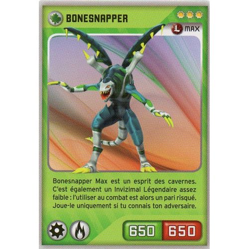 Carte panini invizimals defis caches bonesnapper n° 189 | Rakuten
