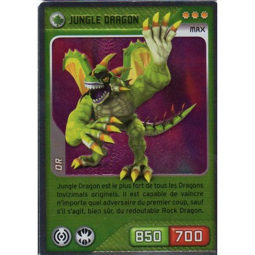 Carte panini invizimals defis caches jungle dragon n° 327 or | Rakuten