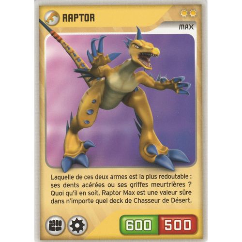 Carte panini invizimals defis caches raptor n° 126 | Rakuten