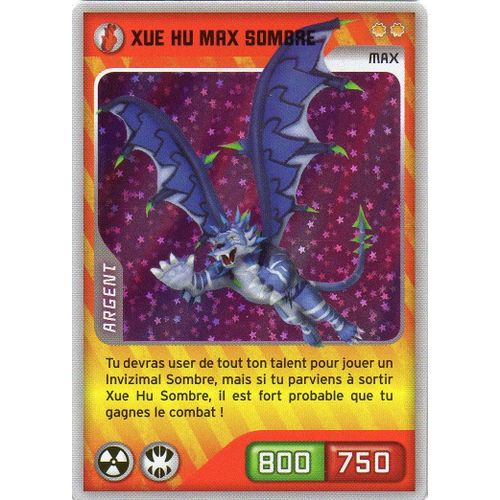 Carte panini invizimals defis caches xue hu max sombre n° 309 argent ...