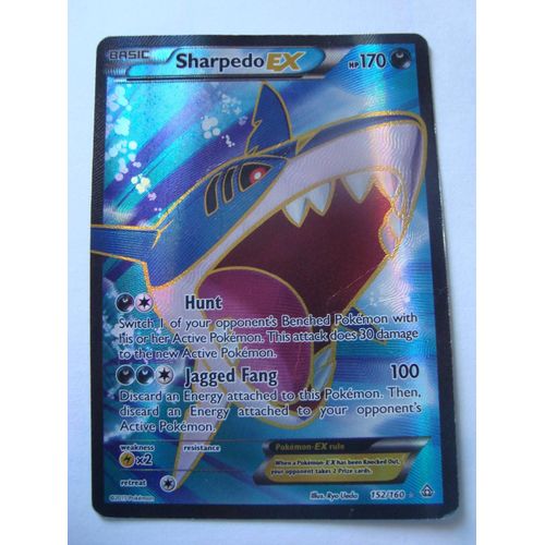 Carte Pokémon 152/160 Sharpedo EX 170 PV FULL ART Série XY - Primo Choc ...