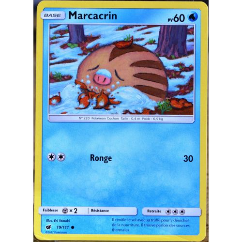 Carte Pokémon 19/111 Marcacrin 60 PV SL4 - Soleil et Lune - Invasion ...