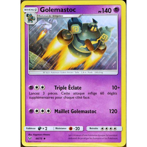 Carte Pokémon 44/73 Golemastoc 140 PV SL3.5 Légendes Brillantes NEUF FR ...