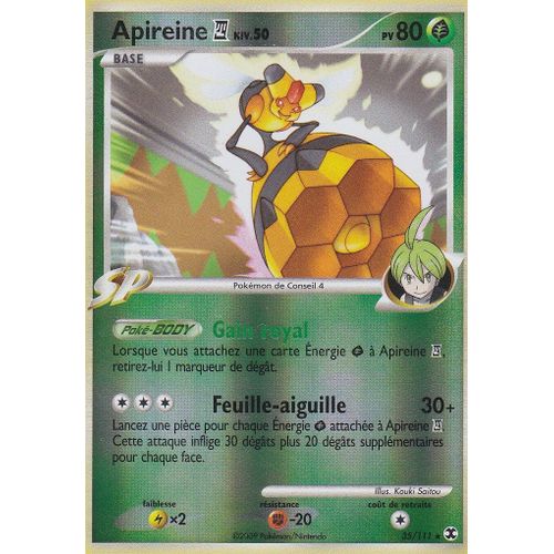 CARTE POKEMON - APIREINE - 35/111 - HOLO REVERSE - PLATINE RIVAUX ...