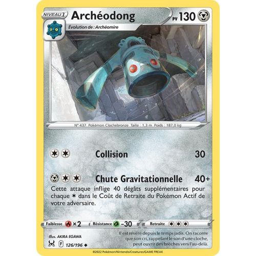 Carte Pokemon - Archeodong - 126/196 - eb11 Origine Perdue - | Rakuten