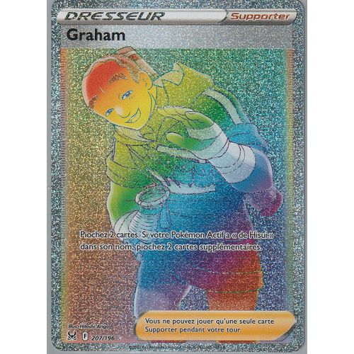 Carte Pokemon - Graham - 207/196 - Secrete rare - Rainbow - eb11 ...