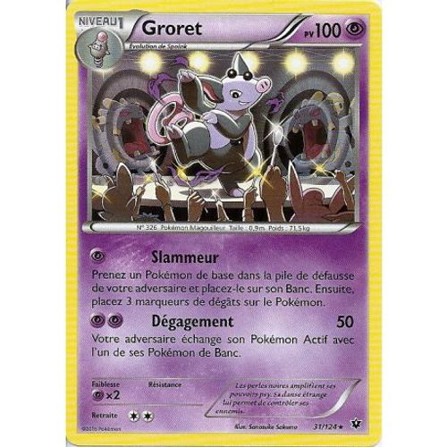 Carte Pokemon - Groret - PV 100 - 31/124 - Rare - VF | Rakuten