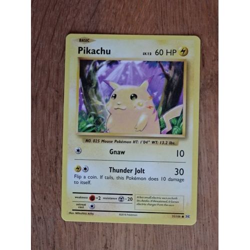 Carte Pokémon Pikachu 60 hp 35/108 Niv.12 XY - Evolutions | Rakuten