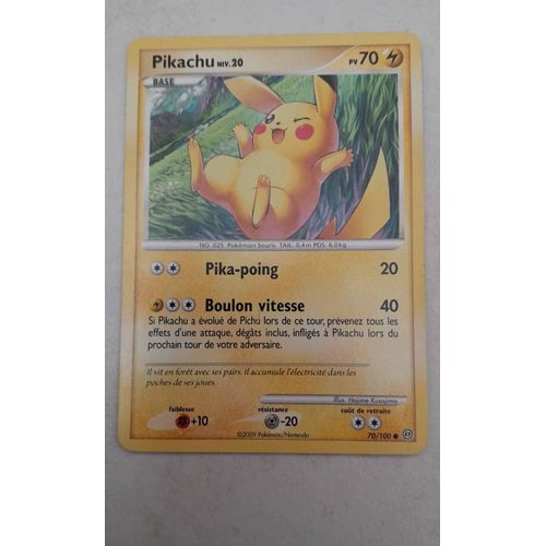 Carte pokemon - pikachu PV 70 - 70/100 | Rakuten