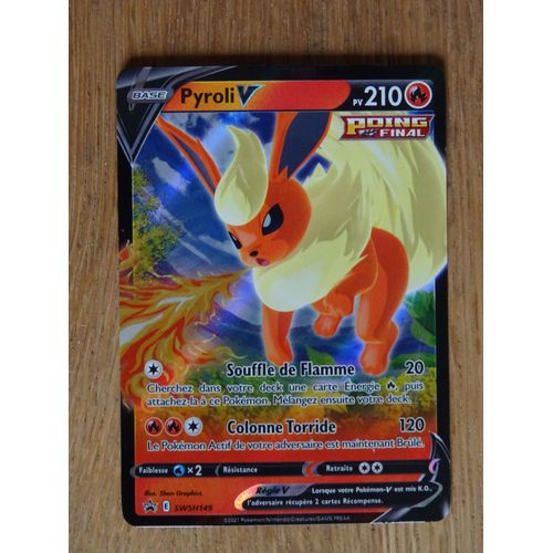 Carte pokemon Pyroli V brillante 210 pv SWSH 149 Evolution Celeste EB07 ...